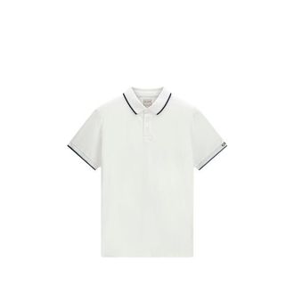 Guess Polo uni &agrave; bord ray&eacute; logotyp&eacute; en coton m&eacute;lang&eacute;