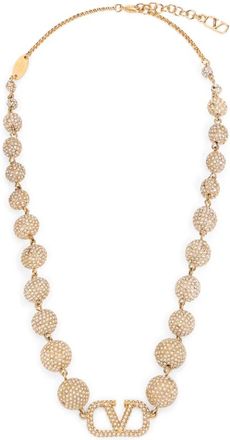 Valentino Garavani Femme, Accessoires, Jaune, Taille: ONE Size Long Necklace with Rhinestone Sphere