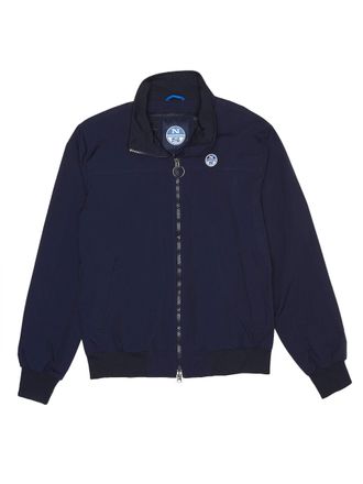 North Sails Sailor Herren Jacke in Marineblau Recyceltes Nylon mit Rei&szlig;verschluss und Stehkragen - L