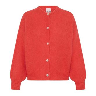 Ichi Strickjacke - - Knitwear - Damen - Rot - M/L