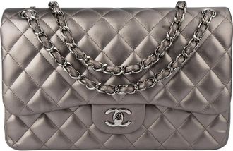 Chanel Crossbody Bags - Chanel Quilted Lambskin Jumbo Double Flap Crossbod - Gr. unisize - in Bunt - f&uuml;r Damen