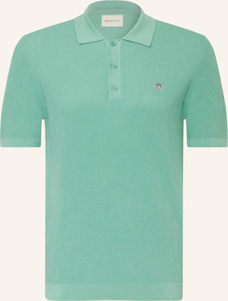 GANT Strick-Poloshirt blau