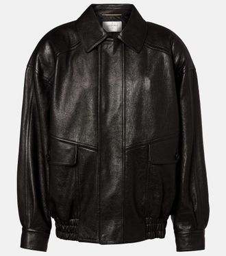 Saint Laurent Veste blouson en cuir