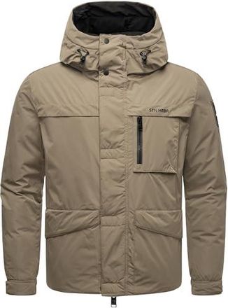 Stone Harbor Veste dhiver pour homme avec doublure en polaire et grande capuche doublée Yorchii XX S-3XL, Marron pierre, S