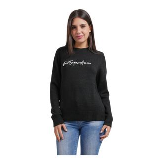 Emporio Armani Pullover mit Rundhalsausschnitt - - Knitwear - Damen - Schwarzk - S