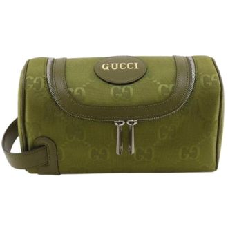 Gucci Pre-owned GG Canvas Kosmetiktasche - - Pre-owned - Damen - Gr&uuml;n - ONE SIZE