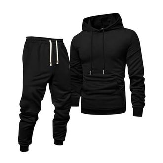 Generic Surv&ecirc;tement cargo 2 pi&egrave;ces pour homme - Surv&ecirc;tement de sport 2 pi&egrave;ces avec poches - Automne - Hiver - D&eacute;contract&eacute; - Confortable - Surv&ecirc;tement de cours