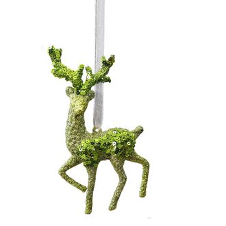 Generico De Schneeflocken - Leichter Anh&auml;nger mit festlichem gr&uuml;nem Glitzer in 3D, f&uuml;r Weihnachtsbaum, Fensterregal, Wohnzimmer, Ferienhaus, Innenwand