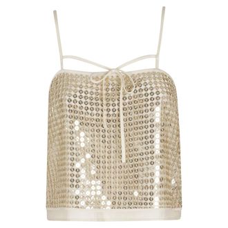 Isabelle Blanche Femme, Tops, Gris, Taille: 36 FR Top &agrave; Sequins