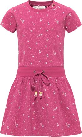 Ragwear Mädchen Kleid MAGY Flowers, Sommerkleid Kurzarm Blumen-Muster Streetwear-Look (DE/NL/SE/PL, Numerisch, 128, Regular, Magenta)