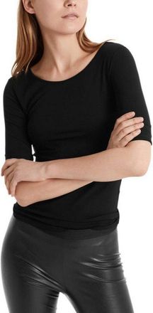 Marc Cain Langarmshirt Collection Essential Premium Damenmode Hauchzartes Longsleeve, elastisch