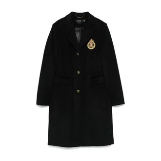 Ralph Lauren Crested Wollmantel mit Futter - - Coats - Damen - Schwarzk - 2XS