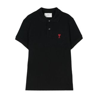 Ami Ami de Coeur Polo - - Tops - Damen - Schwarzk - M