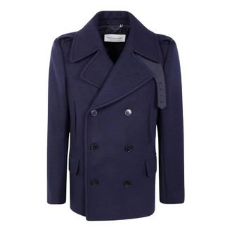 Dries Van Noten Rafaell Zweireihiger Peacoat - - Coats - Herren - Blau - XL