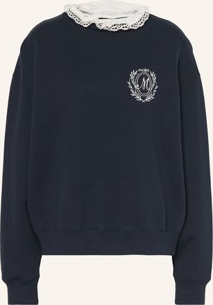 Maje Sweatshirt Mit Abnehmbarem Kragen blau
