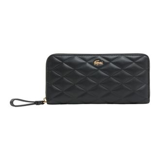 Lacoste Gro&szlig;e Crocodelle Geldb&ouml;rse aus Leder - - Accessories - Damen - Schwarzk - ONE SIZE