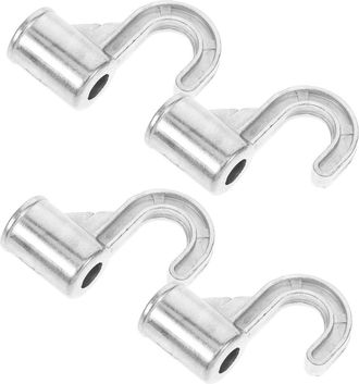 Artibetter 4 St&uuml;ck Aluminiumlegierung Garderobenstangenhalter Wandmontage Kleiderstangenclips Stabil Vielseitig f&uuml;r Kleidung H&uuml;te Taschen im Schrank und Bad