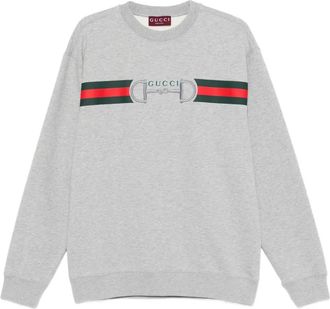 Gucci stripe logo sweatshirt - Grau