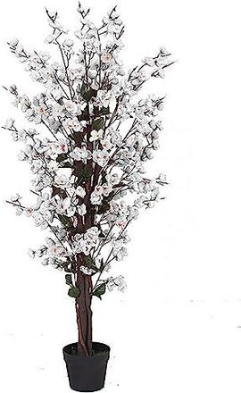 Leaf K&uuml;nstlicher wei&szlig;er Bl&uuml;tenbaum, 120 cm