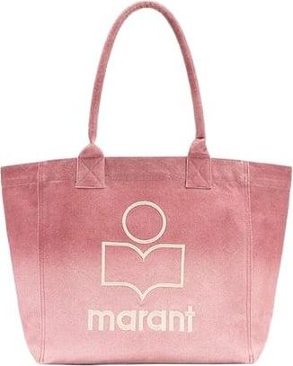 Isabel Marant Sac Yenky Small en coton d&eacute;lav&eacute; &agrave; logo