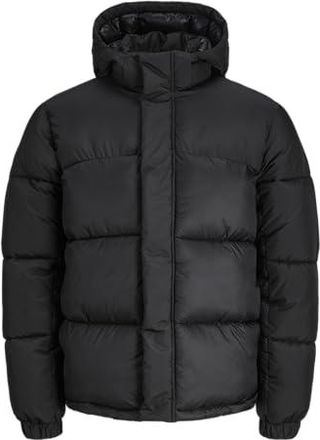 Jack & Jones Jcounion Puffer Jacket Sn, Black, L, Noir, L