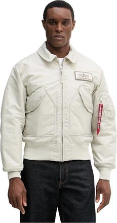 Alpha Industries Veste Bomber Cwu-45 Heritage - Homme - Vestes - Blanc - Taille: L