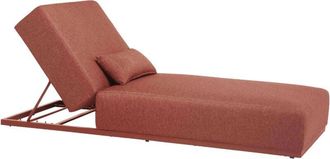 Oviala Bain de soleil avec coussin inclinable 5 positions terracotta
