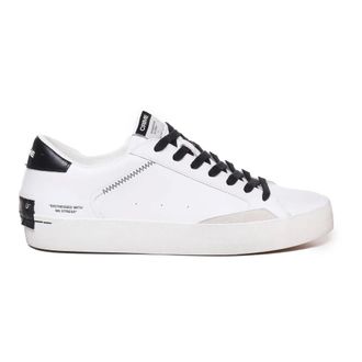 Crime London Homme, Chaussures, Blanc, Taille: 45 EU Baskets en cuir blanc &agrave; lacets