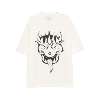 Yohji Yamamoto Gfx Kurzarm-T-Shirt - - Tops - Herren - Wei&szlig; - XL