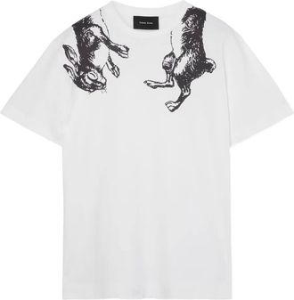 Simone Rocha T-Shirt mit Hasen-Print - Weiß