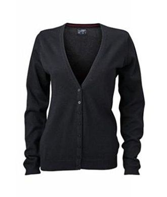 James & Nicholson Cardigan Classique en Coton (L, Noir)