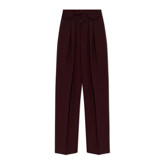 Chlo&eacute; High-Rise Bundfaltenhose - - Trousers - Damen - Rot - S