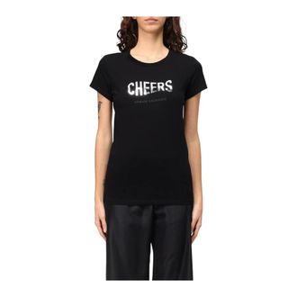 A|X Armani Exchange T-Shirt mit grafischem Druck - - Tops - Damen - Schwarzk - XS