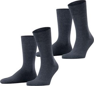 Esprit Basic Easy Multipack M So coton unies lot de 2 paires, Chaussettes Homme, Bleu Navy Melange 6127, 47-50