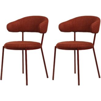 Mobili Rebecca Mobili Rebecca - St&uuml;hle Rebecca Mobili Talong 80,5x47,5x57,5 Polyestergewebe Stahl Rot Modern set 2 St&uuml;ck