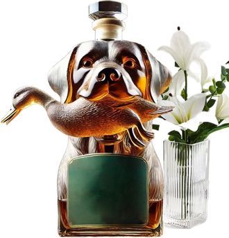 Generico Paw Figur, Sammlerst&uuml;ck, Lik&ouml;rflaschen, Glasflasche in Hundeform, Tischmitte f&uuml;r Brandy, Wein und Bourbon, Geschenk f&uuml;r M&auml;nner und V&auml;ter