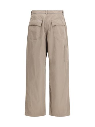 Balenciaga Mens Workwear Pants New Beige Cotton Trousers