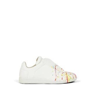 Maison Margiela Homme, Chaussures, Blanc, Taille: 44 EU Baskets Replica effet &eacute;claboussures de peinture