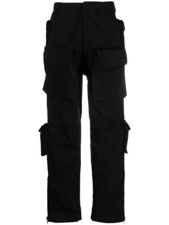 1989 STUDIO pantalon droit &agrave; poches cargo - Noir