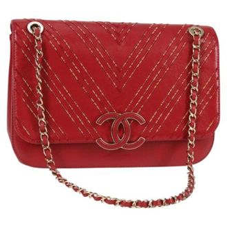 Chanel Pre-owned Cuir sacs-chanel - Femme - Pre-owned - Rouge - Taille: ONE Size