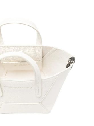 Brunello Cucinelli Womens Logo-Print Tote Bag Ss26 W