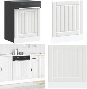 vidaXL vidaXL Panneau de lave-vaisselle Lucca blanc bois ding&eacute;nierie