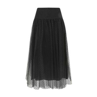 Zimmermann Femme, Jupes, Noir, Taille: 42 FR Rebellion Tulle Dot Midi Skirt