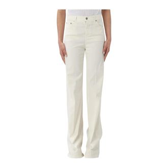 Dondup Weite Bein Baumwollhose mit Taschen - - Trousers - Damen - Beige - W29