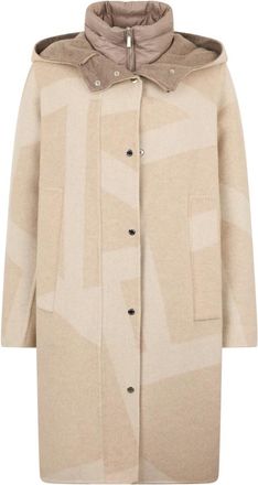 Moorer Femme, Manteaux, Beige, Taille: 42 FR Manteaux