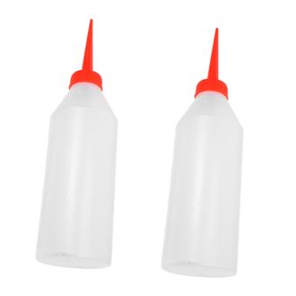 PartyKindom 2 Stück Teiliges Kunststoff Öler mit Roter Präzisionsnadel für Exakte Dosierung Vielseitig für Flachbett Nähmaschinen Leicht und Tragbar Inklusive Ers