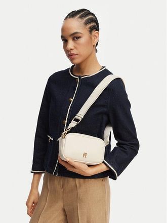 Tommy Hilfiger Handtasche Th Logotape Camera Bag AW0AW18741 Wei&szlig;