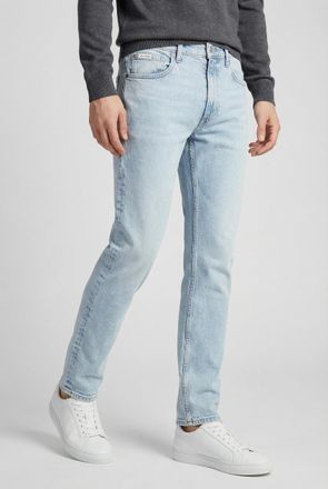 Calvin Klein Jeans Slim-fit-Jeans CALVIN KLEIN JEANS SLIM TAPER, Herren, Gr. 32, L&auml;nge 34, blau (marbled beacon), Denim/Jeans, Obermaterial: 98% Baumwolle, 2% Elasthan, 