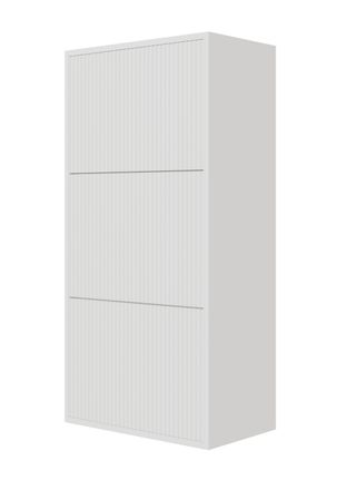 Selsey Schuhschrank Schuhregal 50 cm 3 Klappen Schuh Schrank 12 Paar Schuhe Schuhaufbewahrung H&auml;ngend Wei&szlig; Veldio