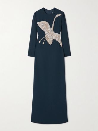 Costarellos Nadine Robe Aus Cr&ecirc;pe Mit Kristallen - Blau
